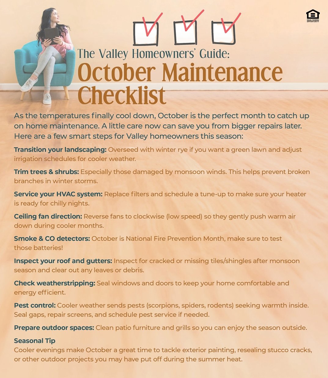October Maintenance Checklist - Perkins Realty AZ